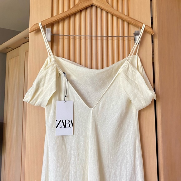 Zara | Dresses | Zara Linen Blend Maxi Dress White | Poshmark